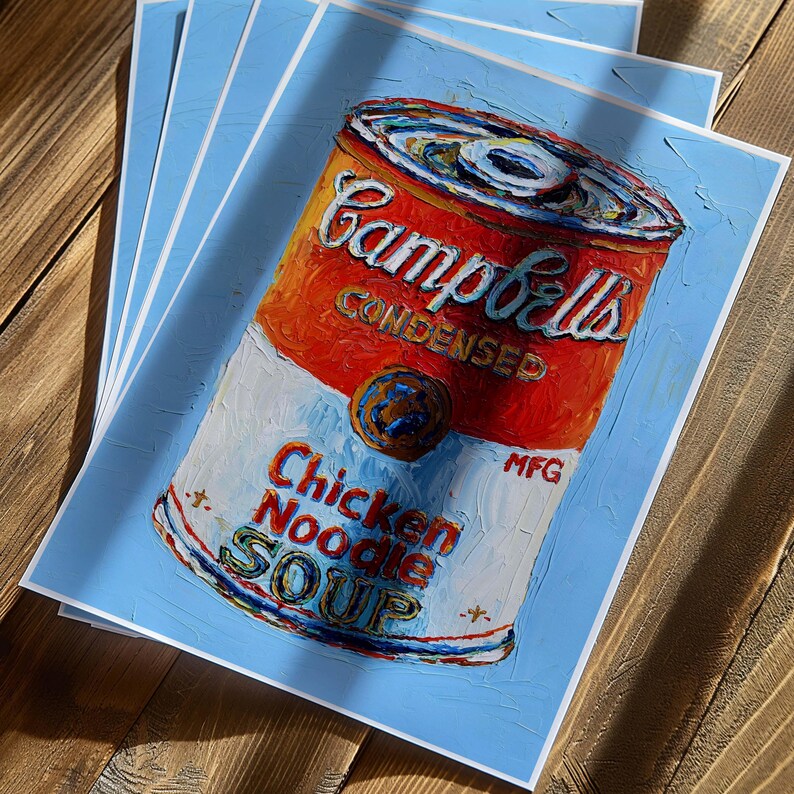 Campbells Soup Can Oil Painting Art Print - Etsy