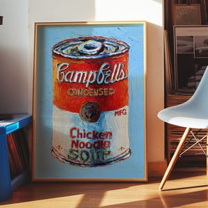 Campbells Soup Can Oil Painting Art Print - Etsy