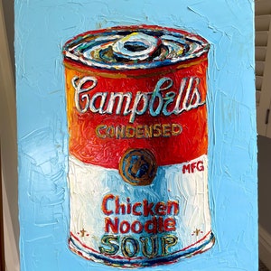Campbells Soup Can Oil Painting Art Print - Etsy
