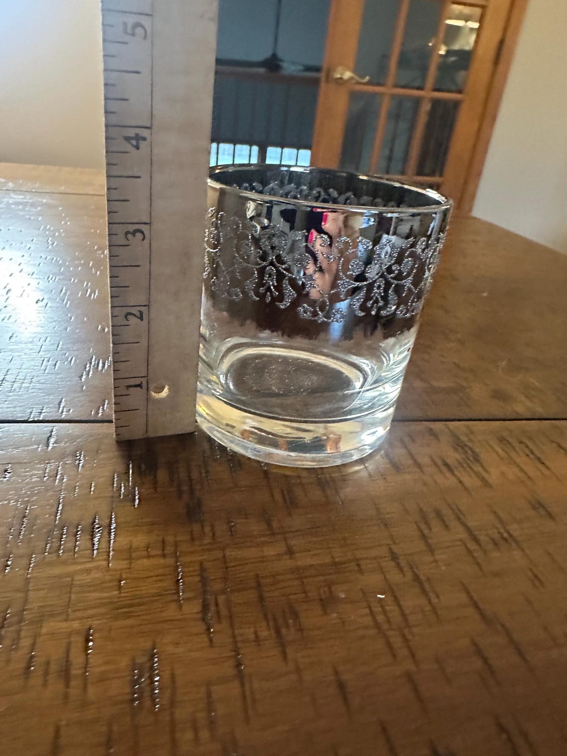 1 DOROTHY THORPE VINTAGE Silver Fade Cocktail Glass Vitreon Queens ...
