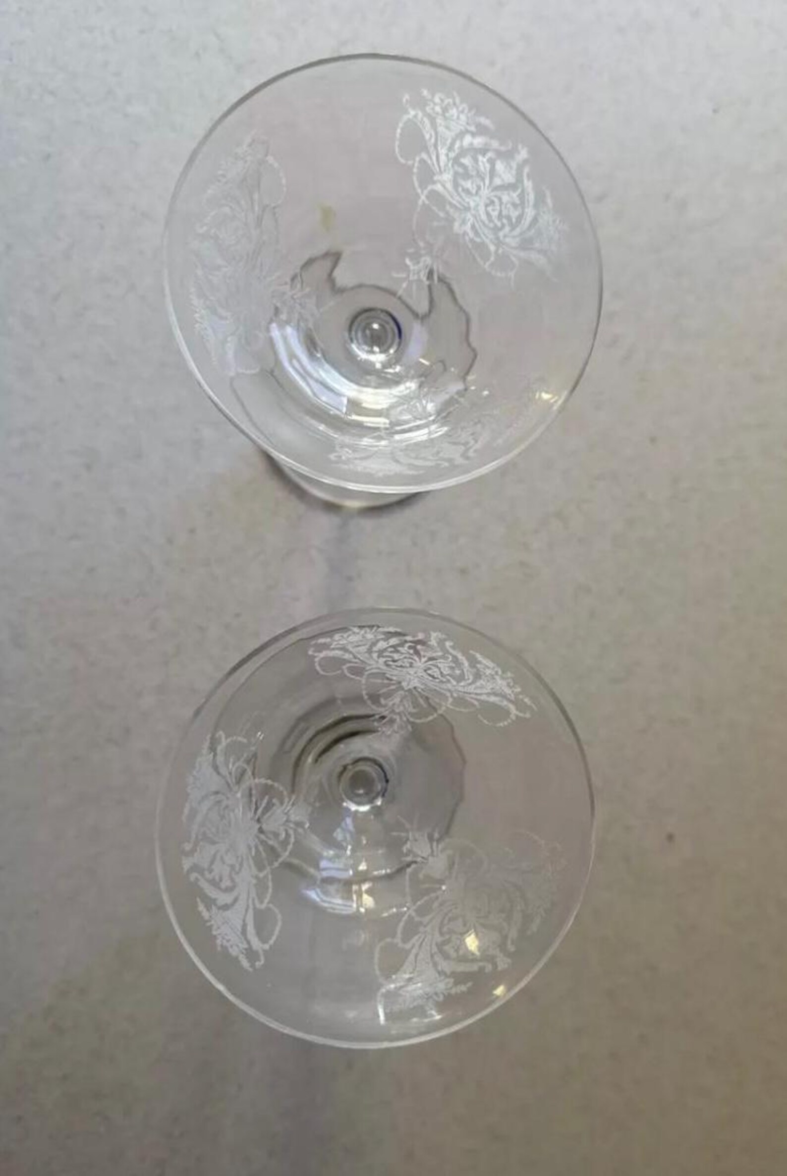 Morgantown Glassware Set of Two Champagne Glasses - Etsy