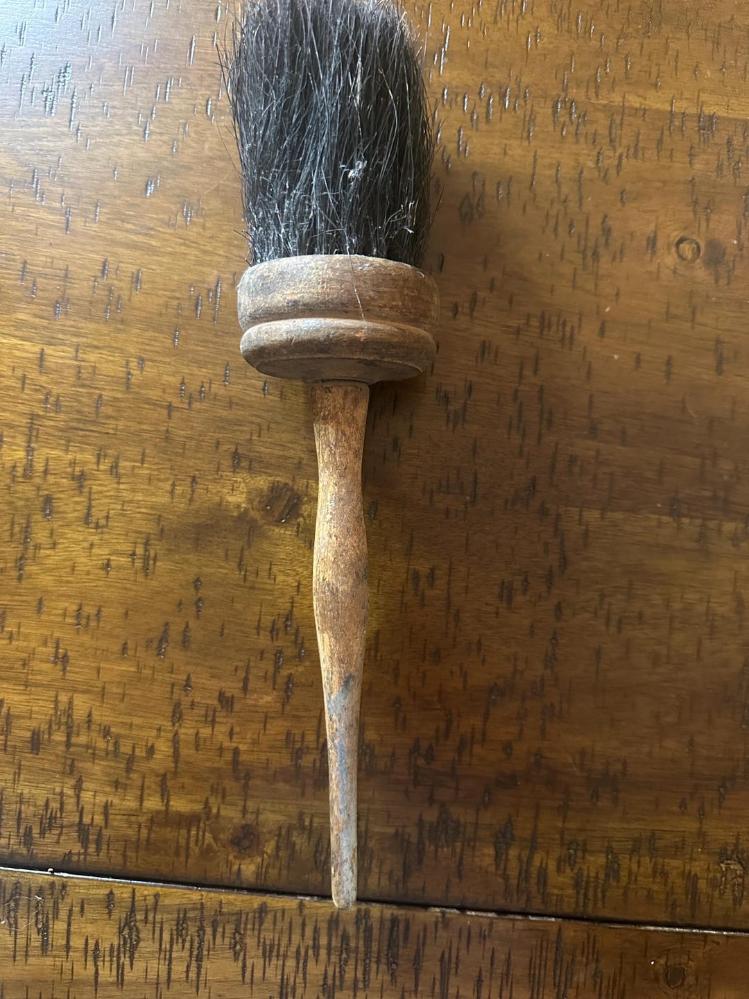 Antique Early Primitive Wood Handle Horse Hair Paint Brush 12” Patina ...