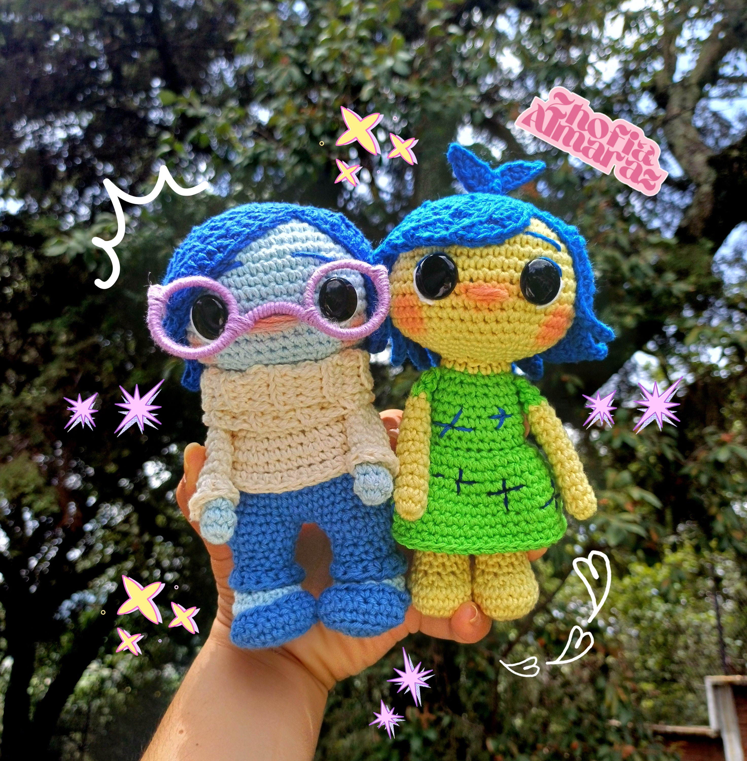 Joy/ Sadness Bundle Inside Out AMIGURUMI INSPIRED Crochet Pattern - Etsy