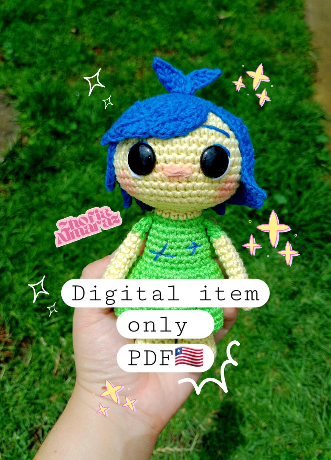 Joy Inside Out AMIGURUMI INSPIRED Crochet Pattern - Etsy