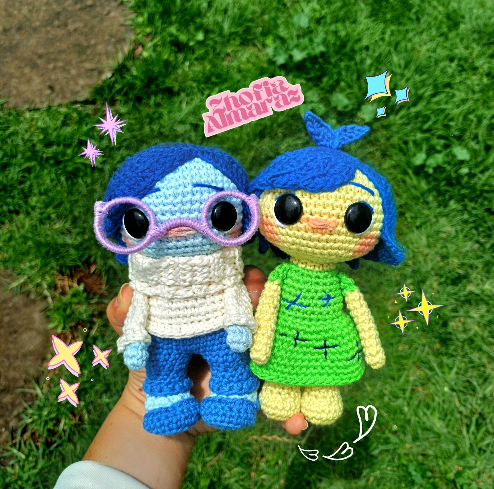 Joy/ Sadness Bundle Inside Out AMIGURUMI INSPIRED Crochet Pattern - Etsy