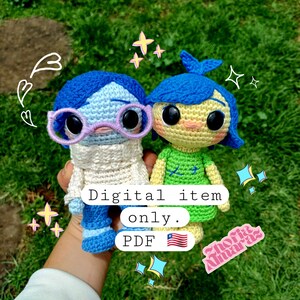 Joy/ Sadness Bundle Inside Out AMIGURUMI INSPIRED Crochet Pattern - Etsy