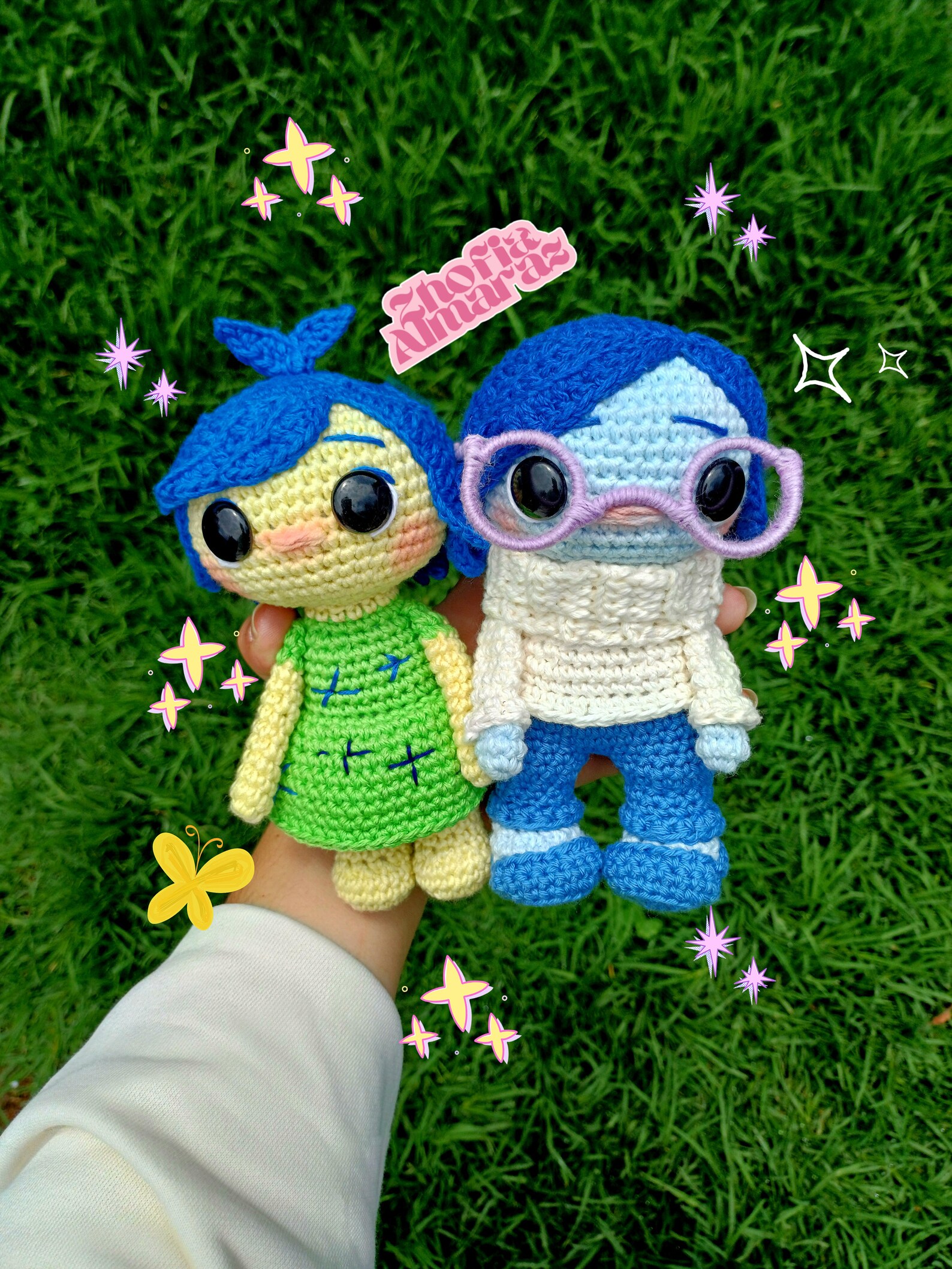 Joy/ Sadness Bundle Inside Out AMIGURUMI INSPIRED Crochet Pattern - Etsy
