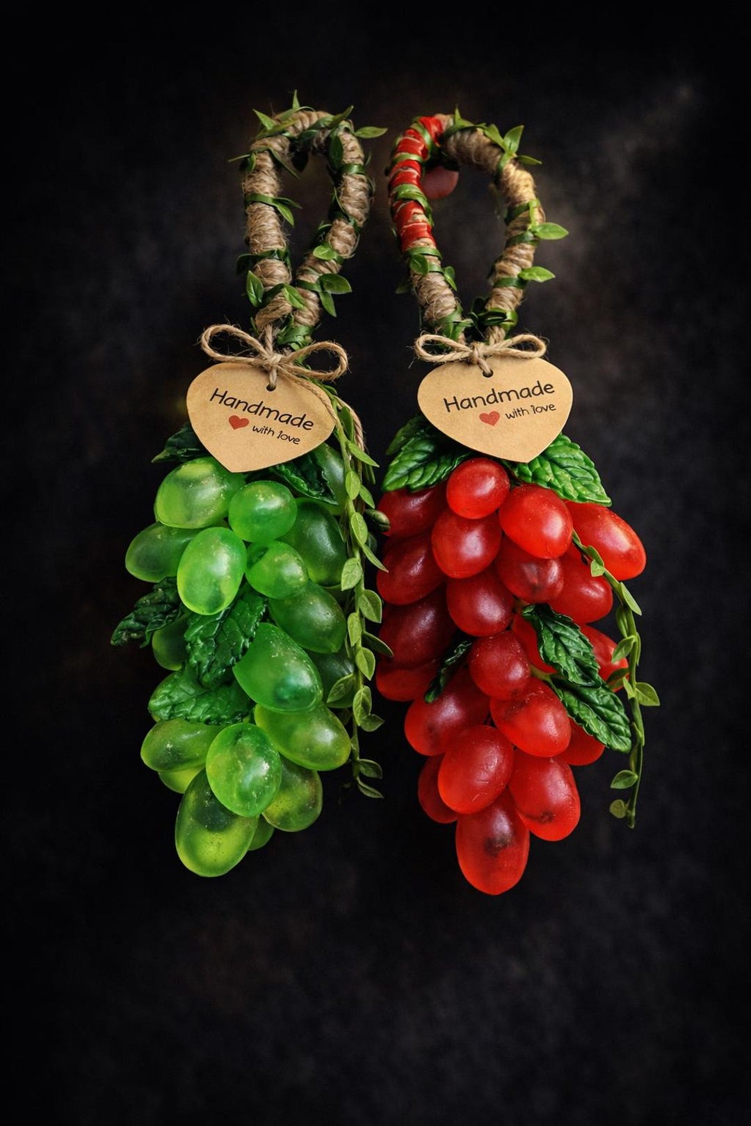 Handmade Grape Soap on Rope: Natural Fragrance, Decorative Accent - Etsy