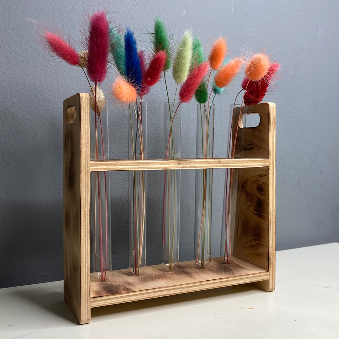 Propagation Station, Bud Vase, Plant Stand, Plant Holder, Wood Vase ...