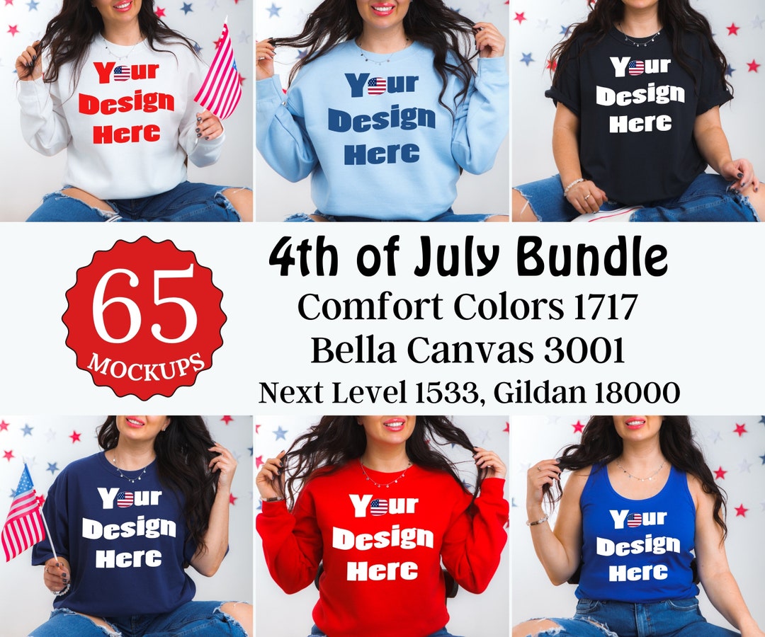 4th of July Mockup Bundle Patriotic Mockups Comfort Colors 1717 Next ...