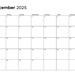 2025 Editable Monthly Calendar, Minimalist Black & White Printable ...