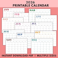 2026 Color-coded Postal Calendar: Employee Schedule (digital Download ...