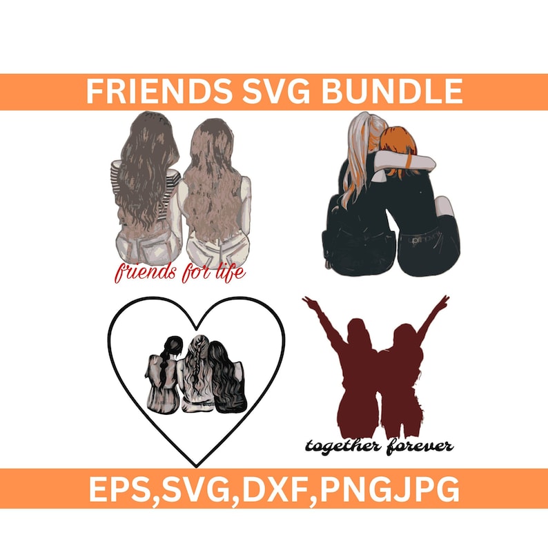 Friends Bundle Svg , Bff Svg , Friends Svg , Friends Clipart , Best ...