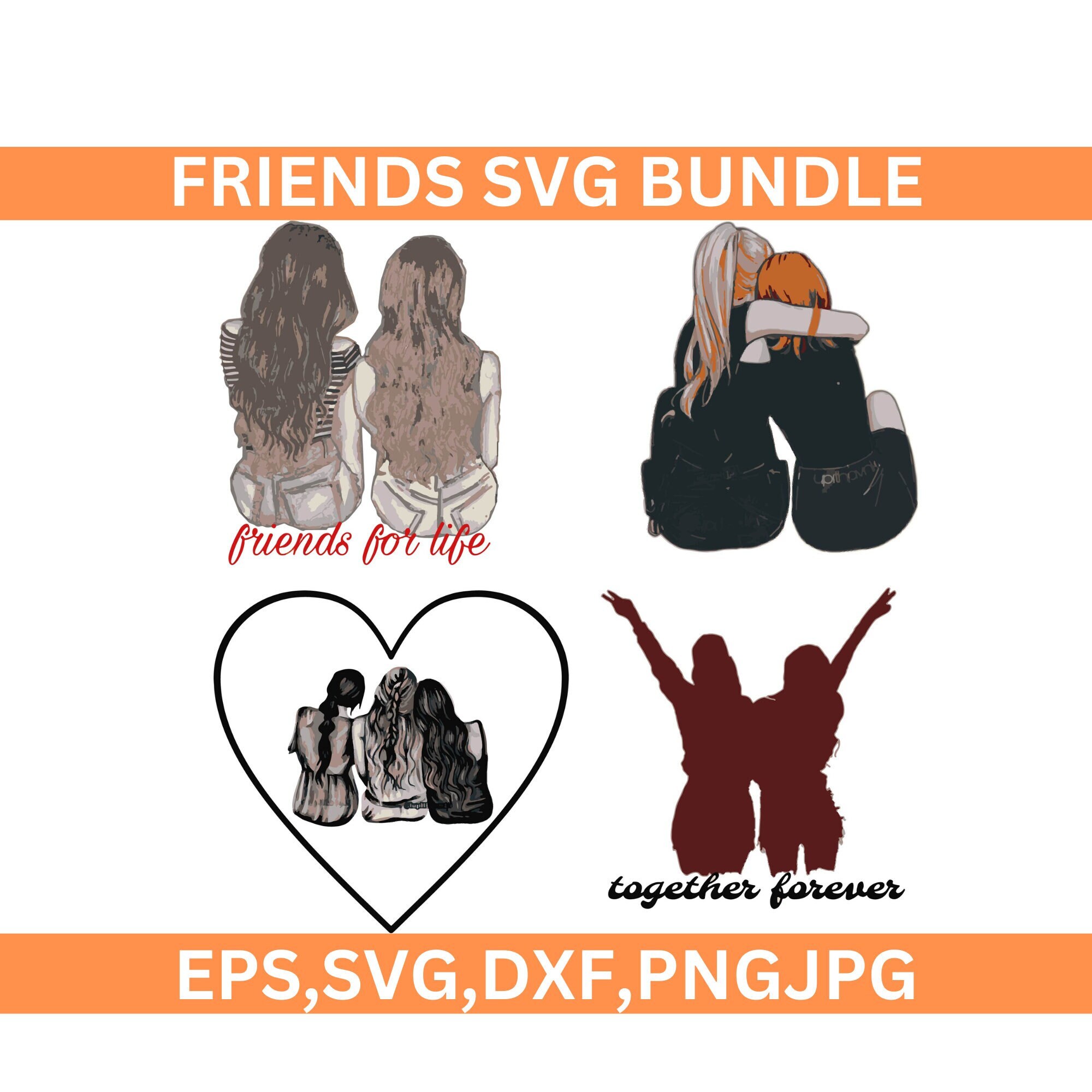Friends Bundle Svg , Bff Svg , Friends Svg , Friends Clipart , Best ...