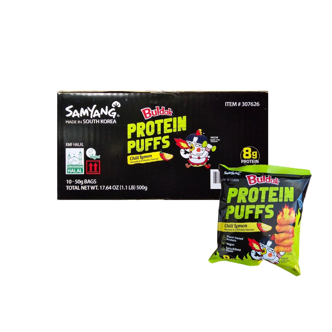 Samyang Buldak Protein Puffs Snack 50gx10packs special Box - Etsy