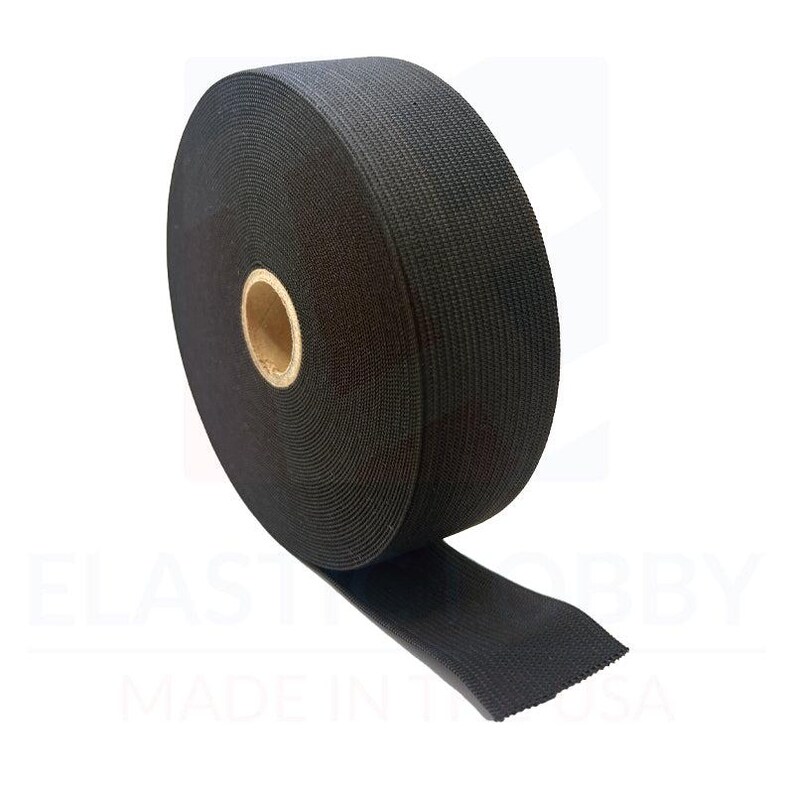 1.5" (38mm) Black Knitted Elastic - US Made - Etsy