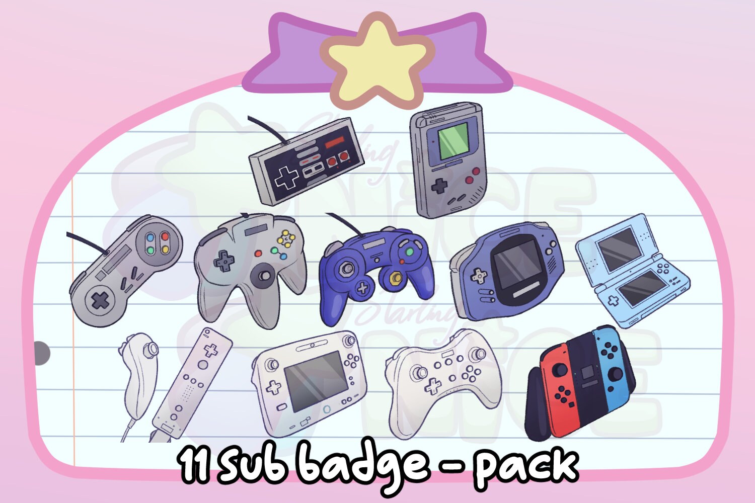 Twitch Sub Badge Pack | Bit Badges | Controller Generations | Vintage ...