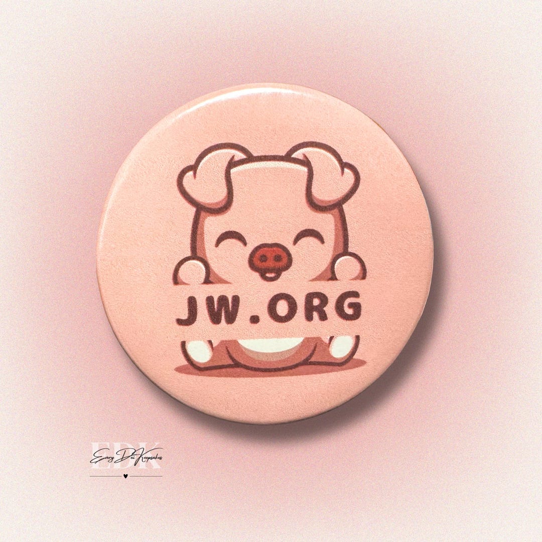 Piggy Jw.org Cute Button | Jw Small Gifts | Collection Animal Button ...