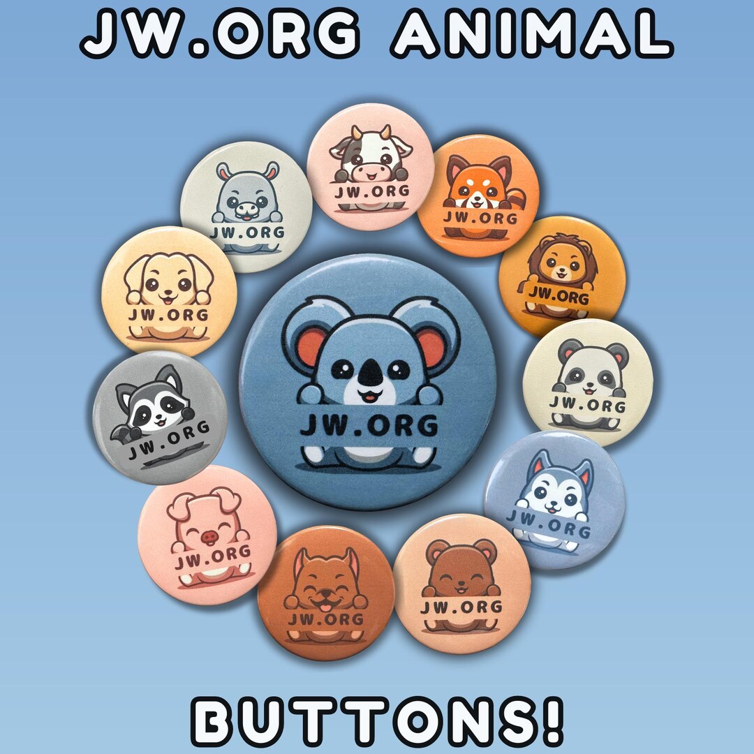 Jw.org Animal Buttons | Kids Ministry Gifts - Etsy