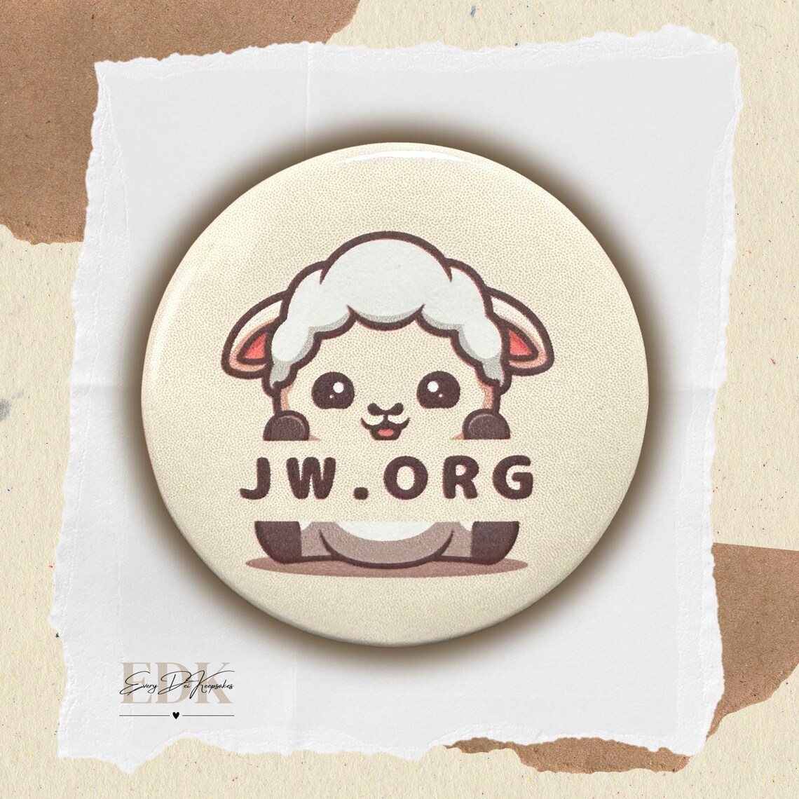 Sheep Jw.org Button | Jw Small Gifts | Animal Collection Buttons | Blue ...