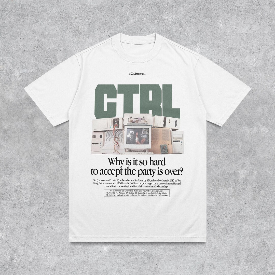 SZA CTRL Graphic T-shirt SZA Tour Graphic Merch Hip Hop Rap Tee Music ...