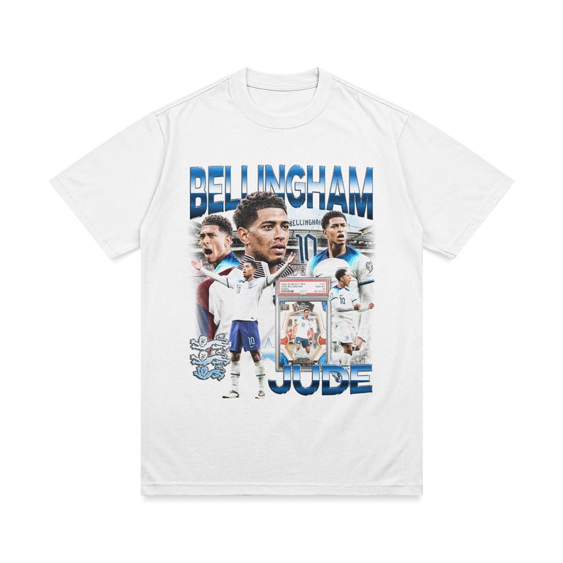 Jude Bellingham Graphic T-shirt Iconic Retro England Football Tee Three ...