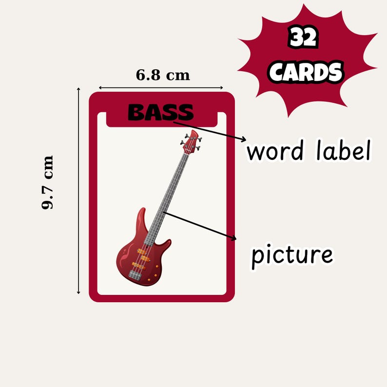Musical Instrument Flashcards: Music Education Printable (PDF Download ...