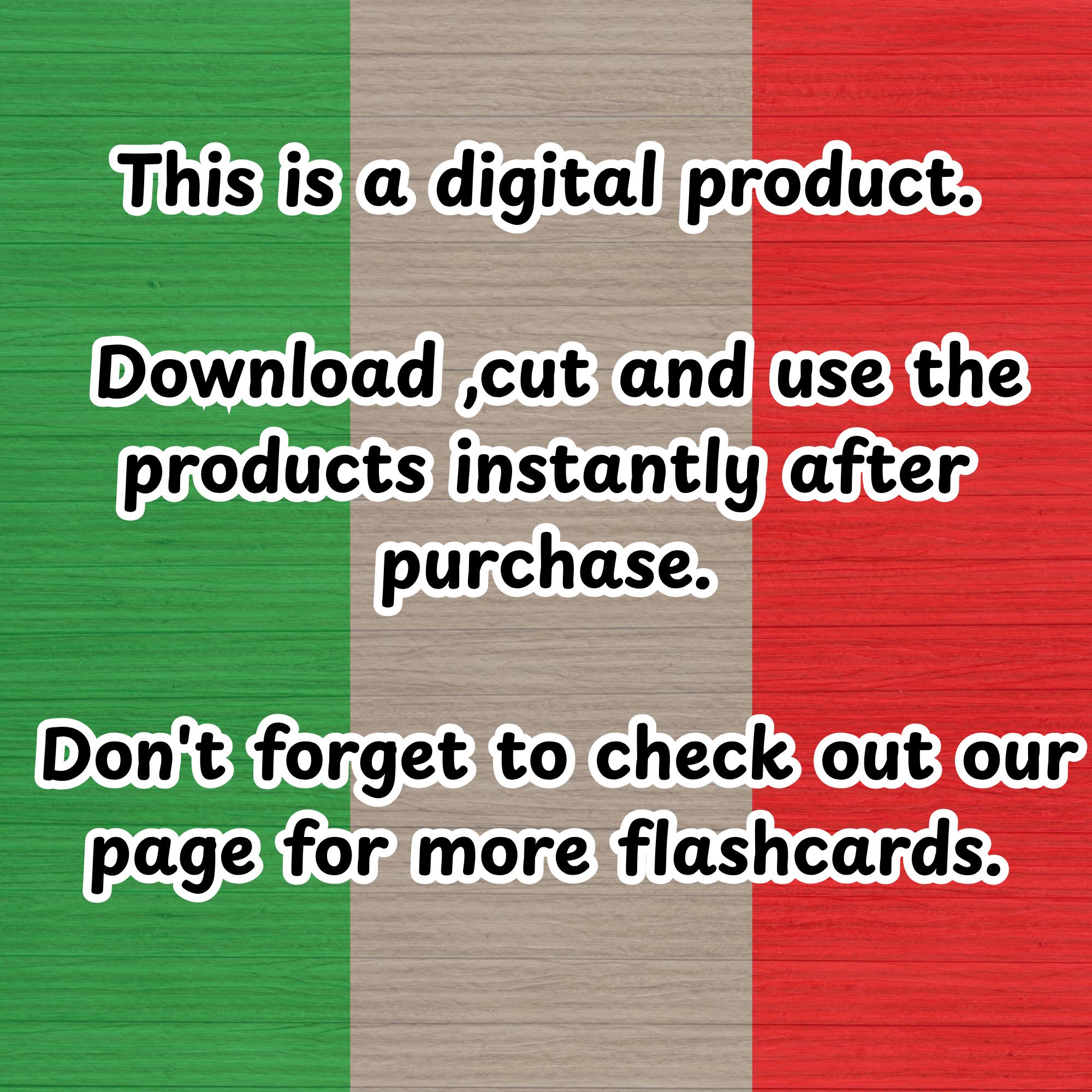 Italian Body Parts Flashcards: Kids' Language Learning (PDF Download ...