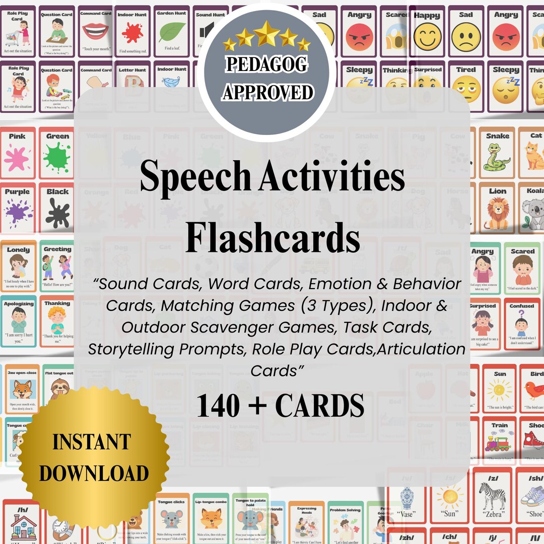 Speech & Language Development Cards: Articulation, Emotions, Social ...