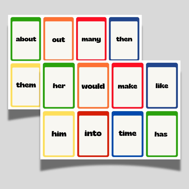 Fry Sight Word Flashcards: Printable Reading Practice for Kids (PDF ...