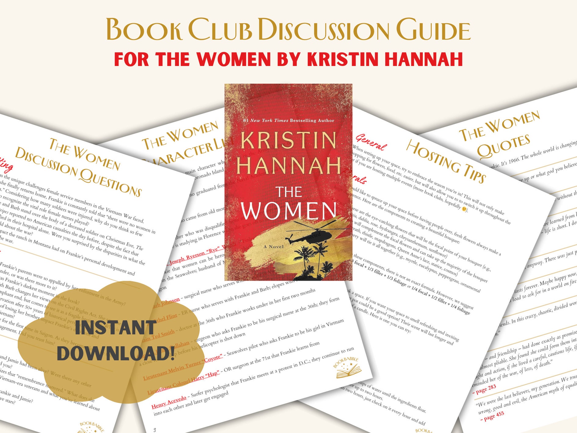 The Women Book Club Discussion Guide | Printable Guide | Book Club ...
