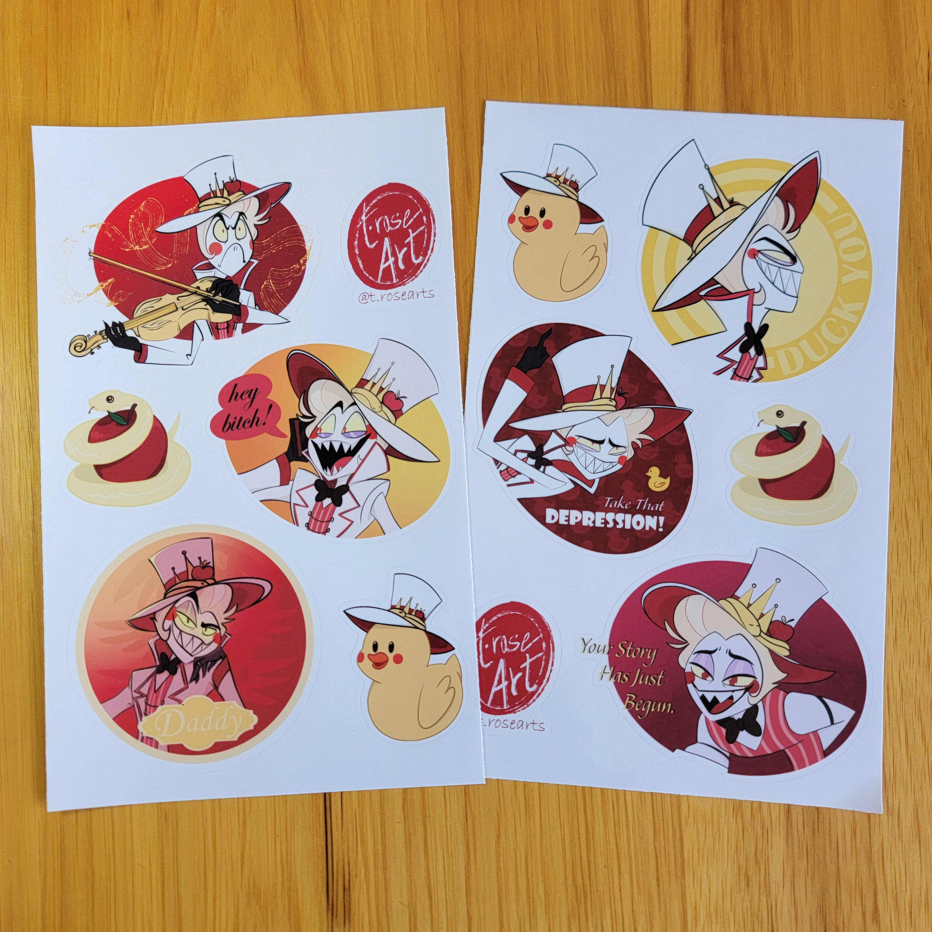 Lucifer Hazbin Hotel Stickers - Etsy