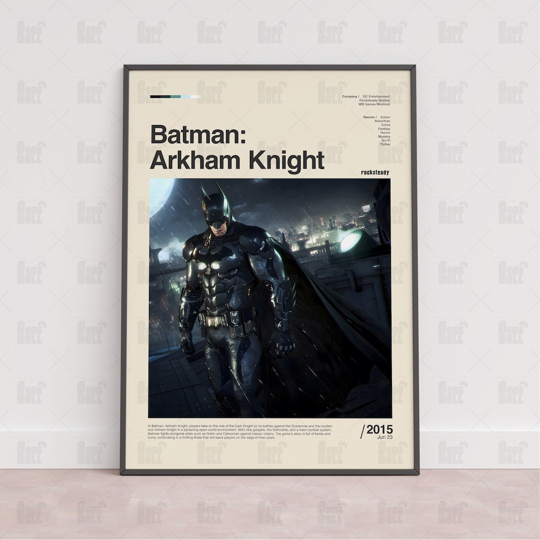 Batman Arkham Knight Poster, Gaming Room Poster, Gaming Wall Poster ...