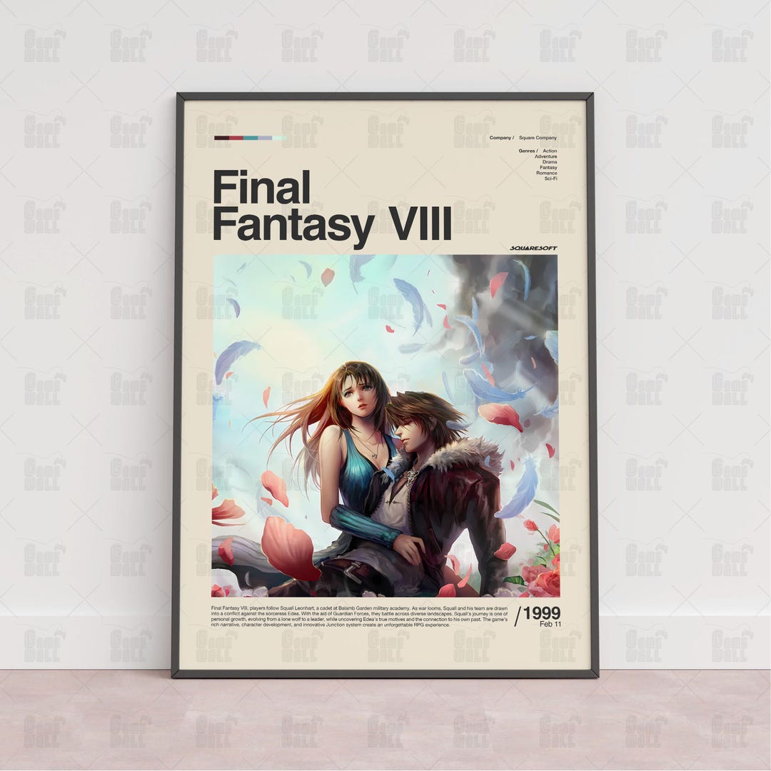 Final Fantasy VIII Poster, Gaming Room Poster, Gaming Wall Poster ...