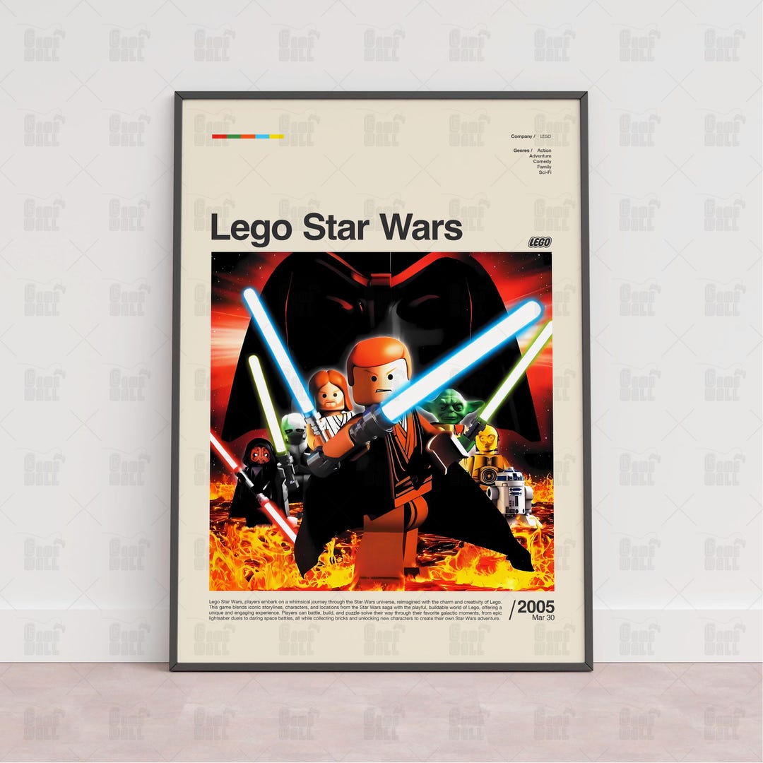 Lego Star Wars Poster, Gaming Room Poster, Gaming Wall Poster, Gaming ...
