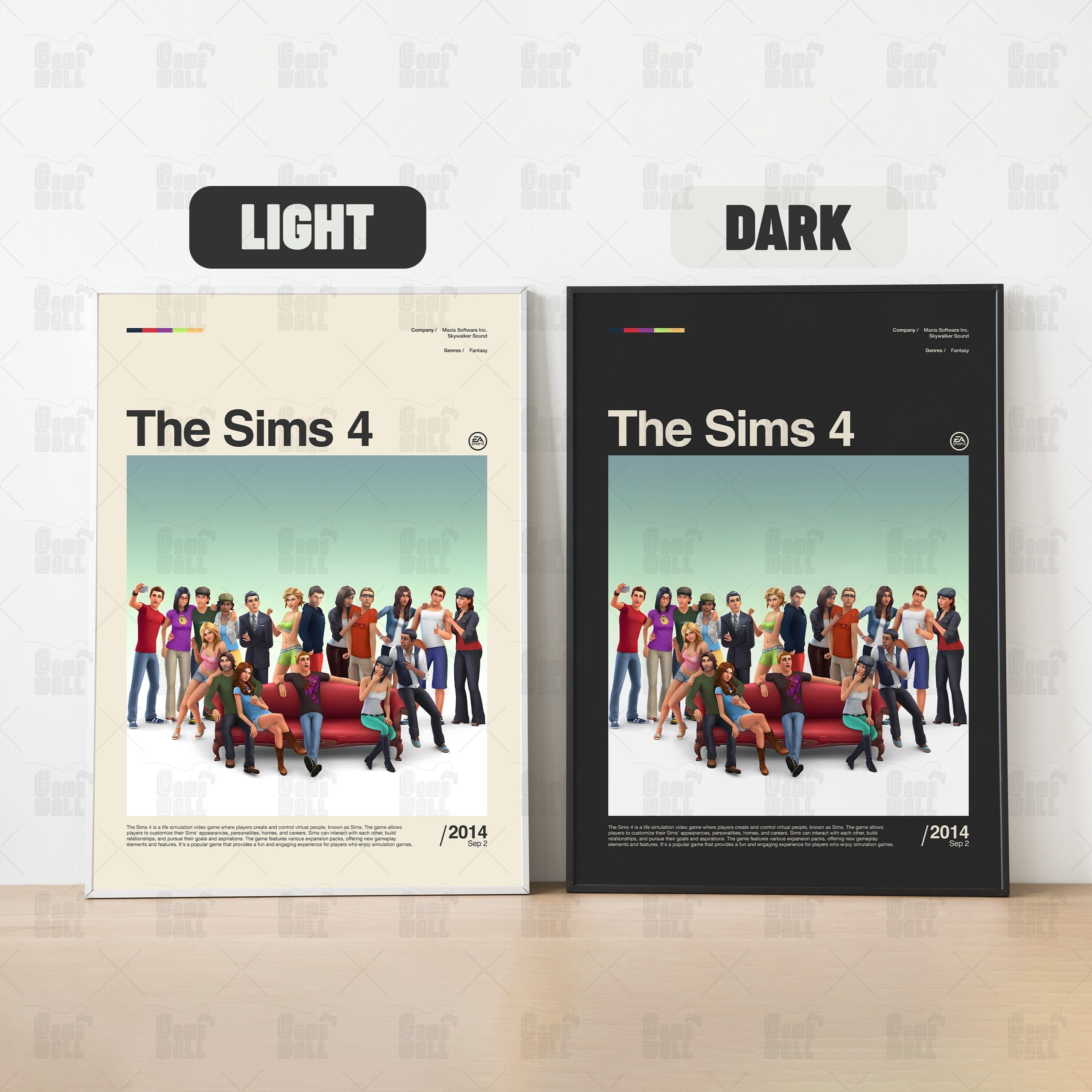 The Sims 4 Poster, Gaming Room Poster, Gaming Wall Poster, Gaming Print ...