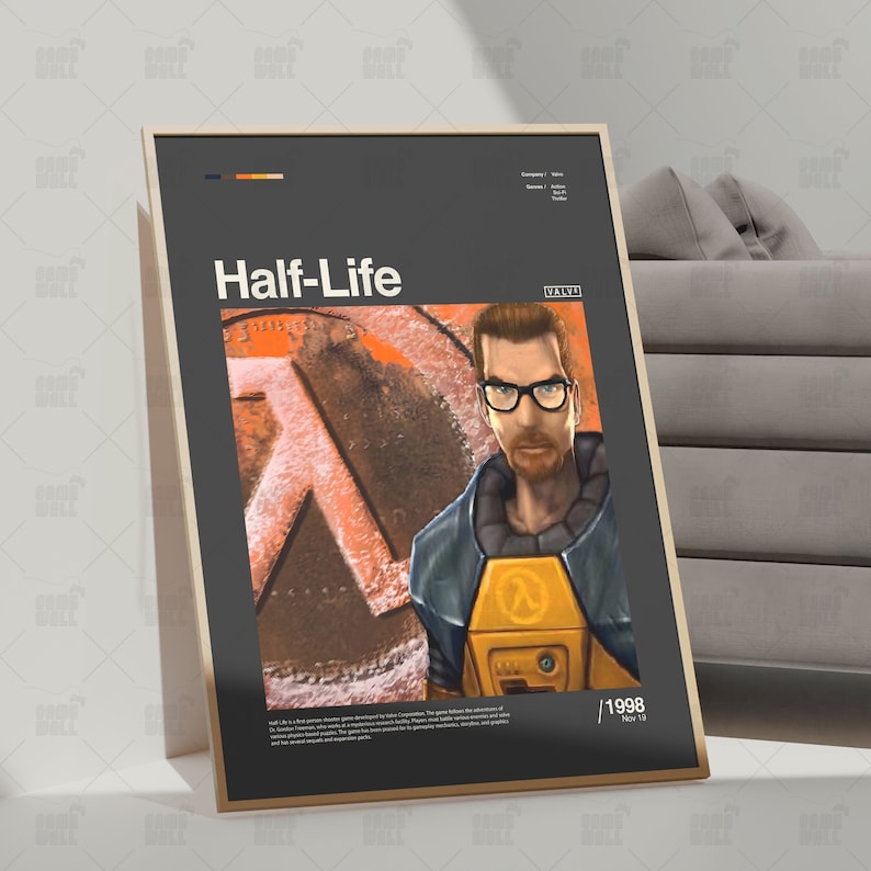 Half-life Poster, Gaming Room Poster, Gaming Wall Poster, Gaming Print ...