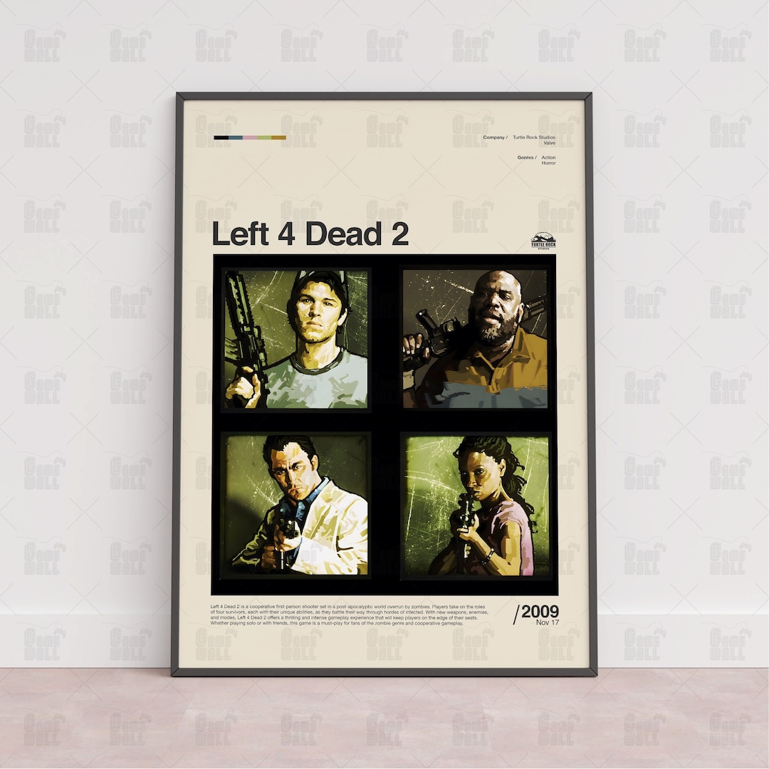Left 4 Dead 2 Poster, Gaming Room Poster, Gaming Wall Poster, Gaming ...