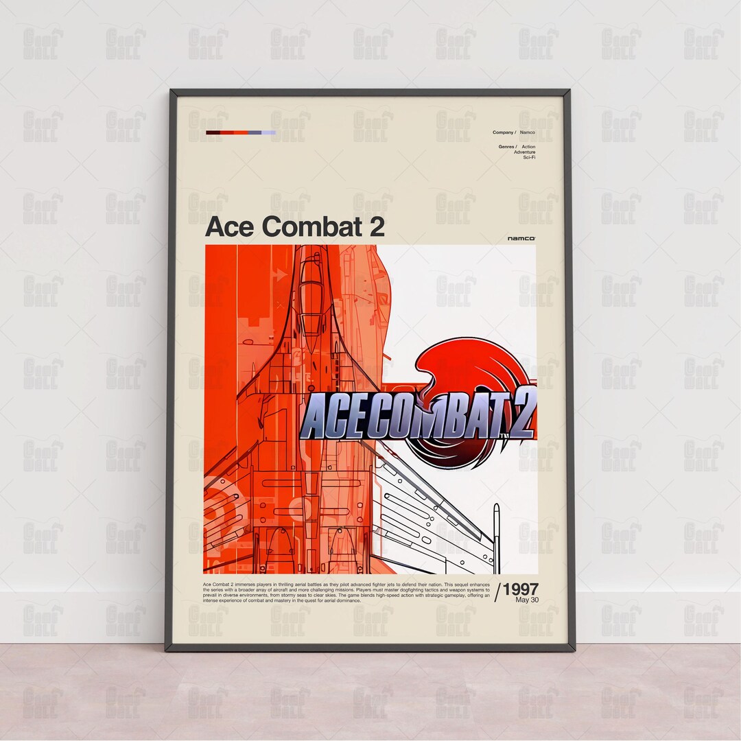 Ace Combat 2 Poster, Gaming Room Poster, Gaming Wall Poster, Gaming ...