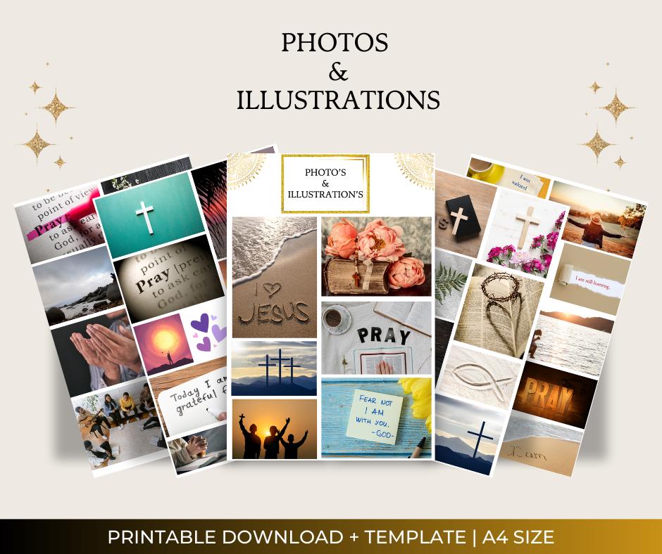 2025 Christian Vision Board Bundle, Scripture Cards & Elements (digital ...