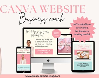 Minimal Canva Website Template, Aesthetic Business Website for Expert ...