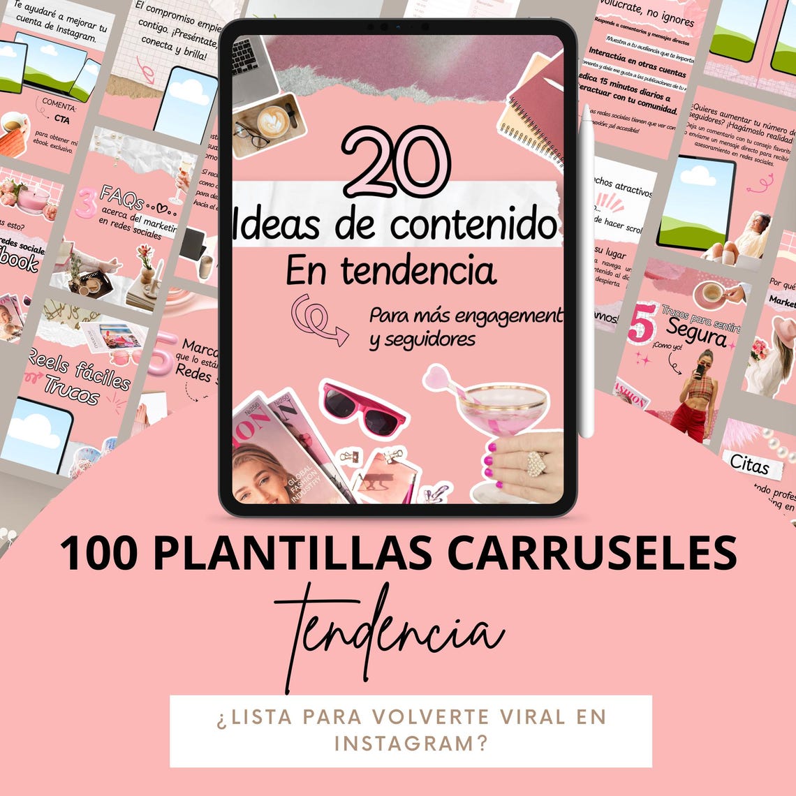 Pack De 100 Plantillas Para Carruseles De Instagram En Español ...