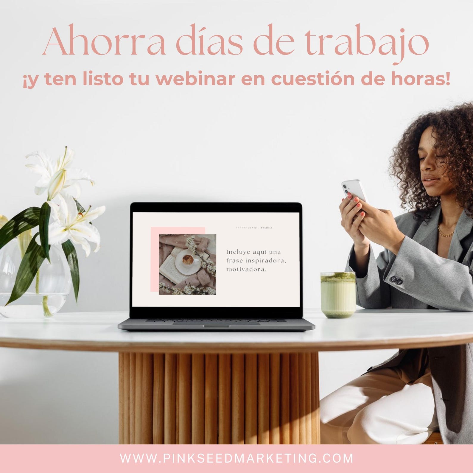 Webinar & Slide Deck Template Bundle in Spanish, Canva Template for ...