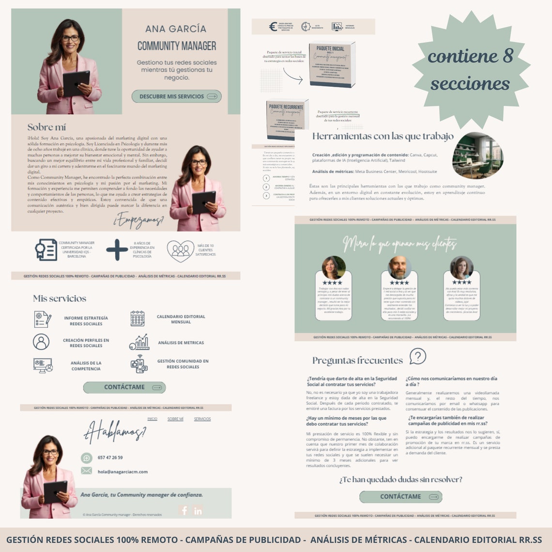 Canva Website Community Manager Español Editable En Canva - Etsy