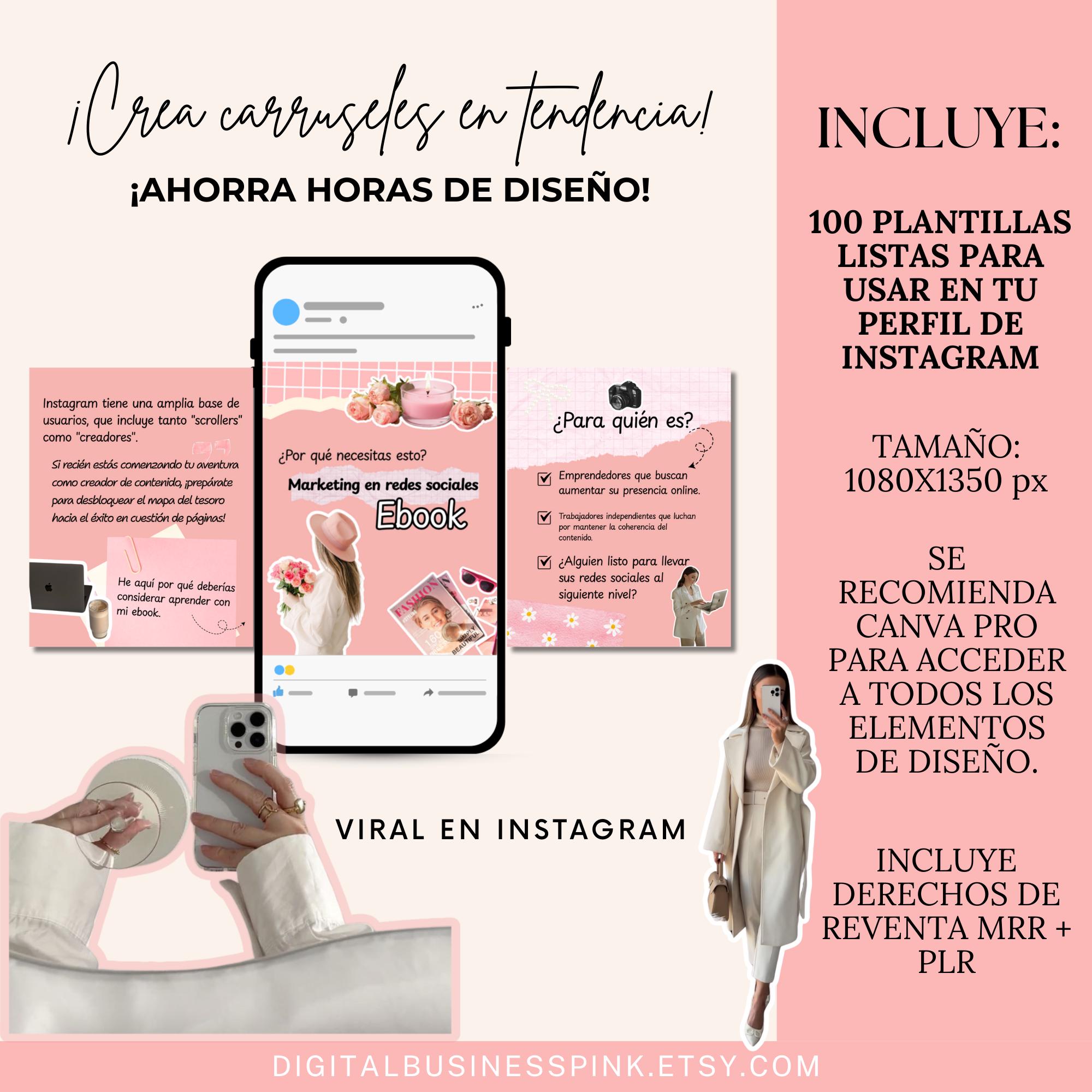 Pack De 100 Plantillas Para Carruseles De Instagram En Español ...