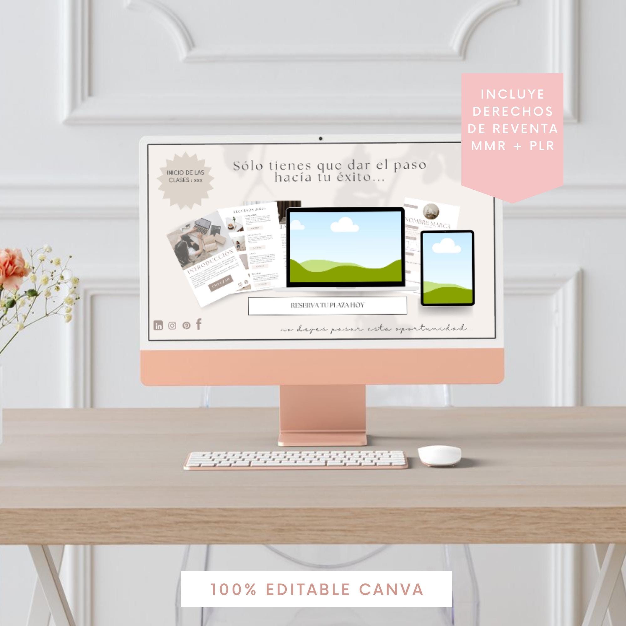 Webinar & Slide Deck Template Bundle in Spanish, Canva Template for ...