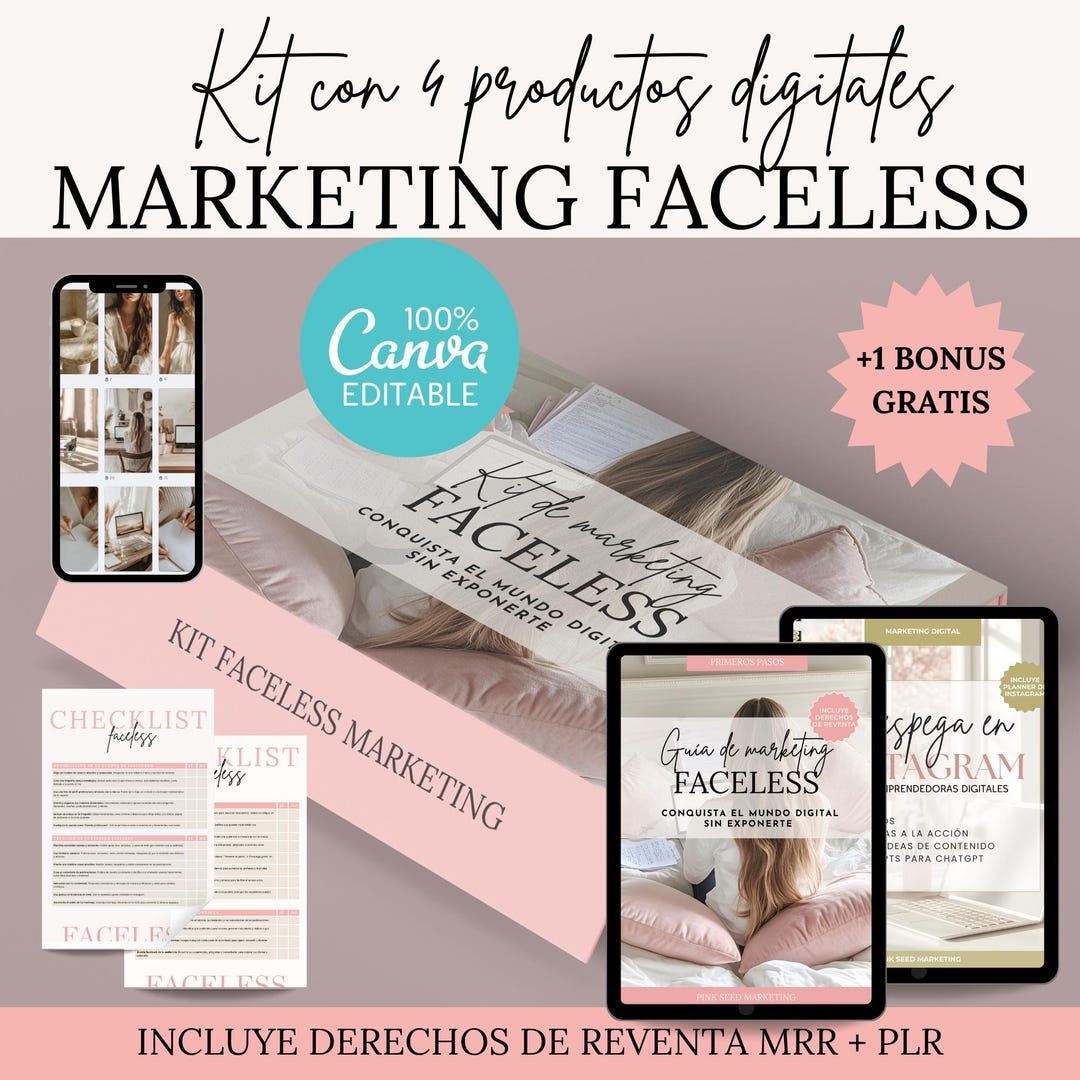 Pack Faceless Digital Marketing En Español Para Instagram Faceless ...