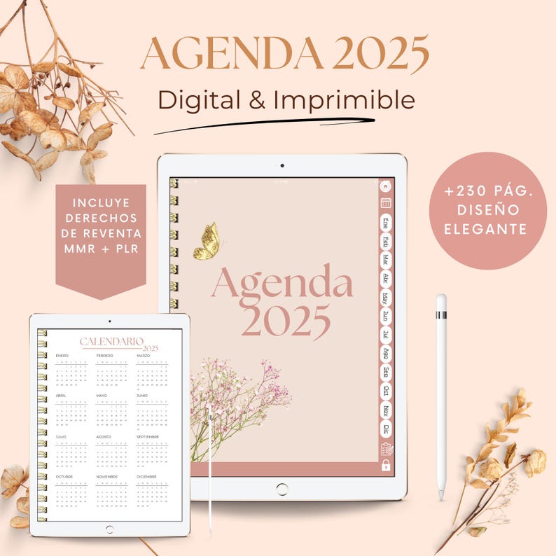 Agenda 2025 Digital & Imprimible, En Español. Ideal Para Mujeres ...