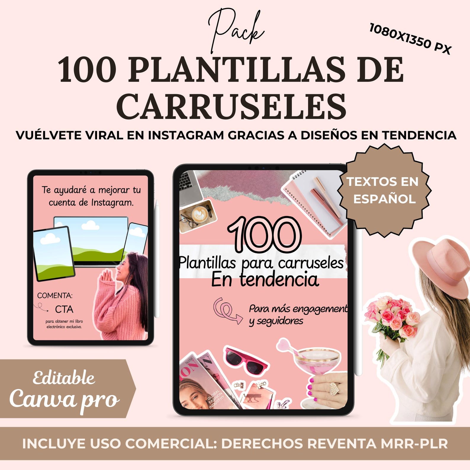 Pack De 100 Plantillas Para Carruseles De Instagram En Español ...