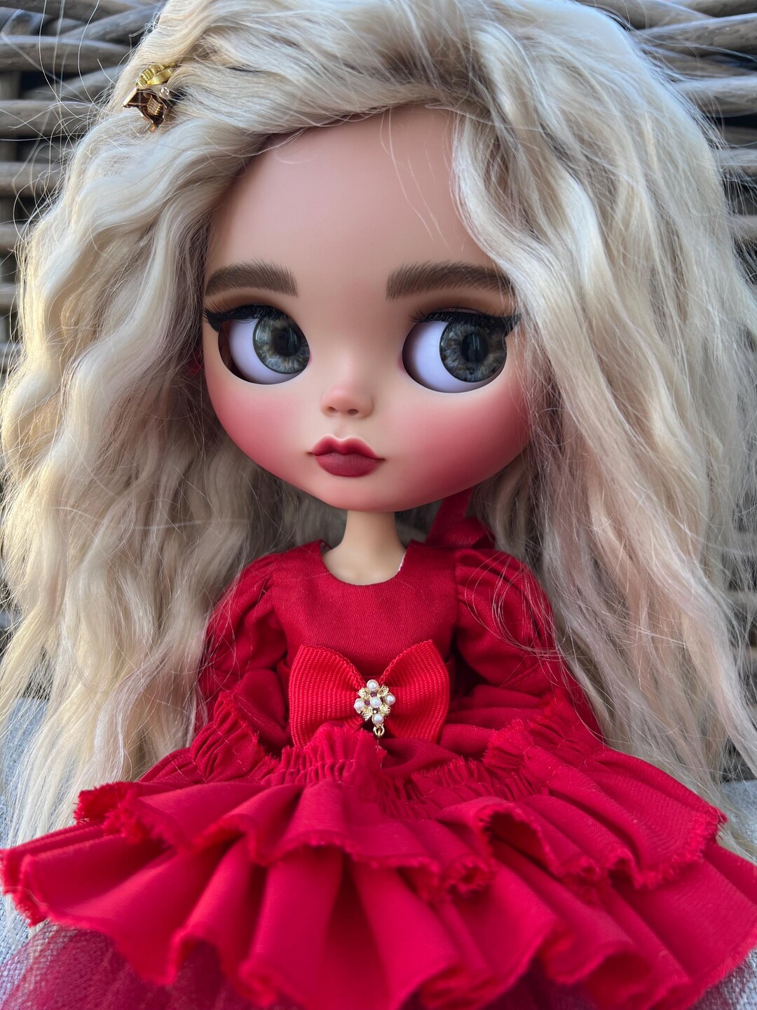 Miss in Red. Custom Blythe Doll. Handmade Product. OOAK Doll. TBL ...